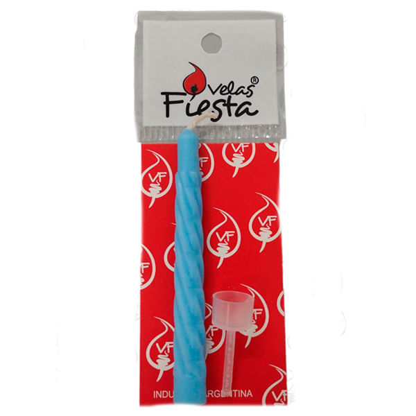 Vela Torn Celeste X1 Con Base - Abastecedor